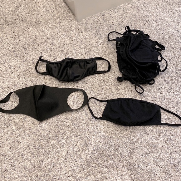 Accessories | 15 Cloth Nylon Face Masks Black | Poshmark